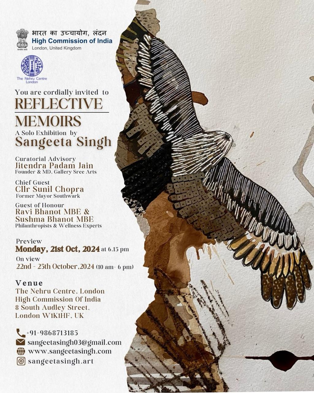 REFLECTIVE MEMOIRS: SANGEETA SINGH’S SOLO EXHIBITION IN LONDON - Travel